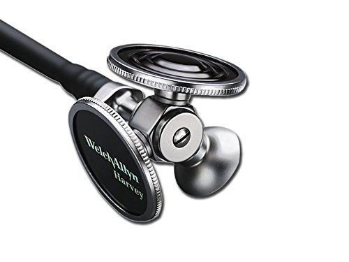 Welch Allyn 5079-321 Harvey DLX Stethoscopes, Triple Head, 28" Black