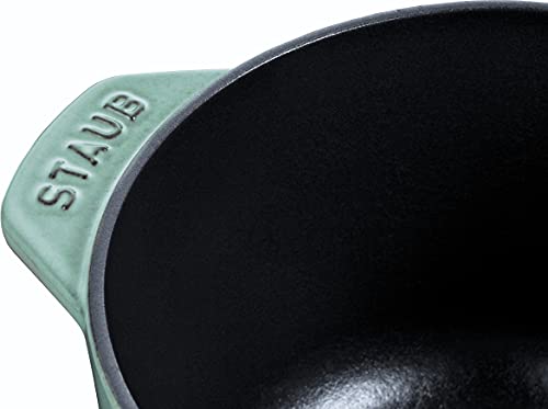 Staub 40508-825 La Cocotte de Gohan, Sage Green, M, 6.3 inches (16 cm), Rice Pot, 2 Cups, Cast Iron, Enameled Pot, Induction Compatible, Rice Cooker, Authentic Japanese Product