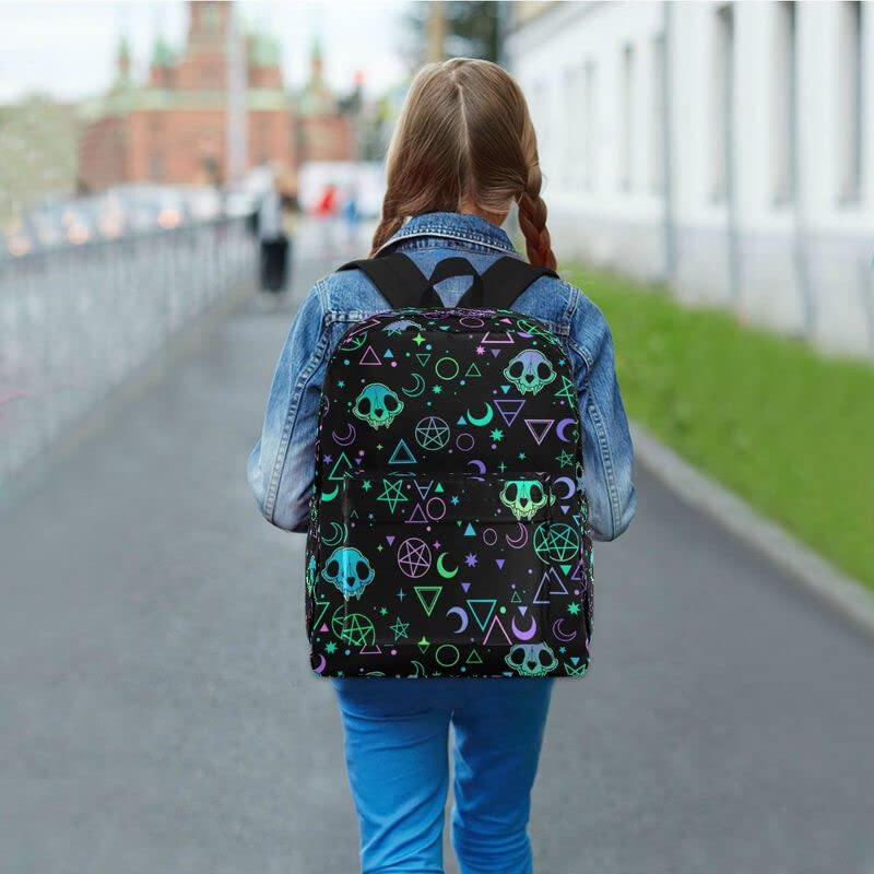 MNSRUU Backpack for School Skulls Laptop Backpack Bookbags Casual Daypack Fits 15.6 in Laptop
