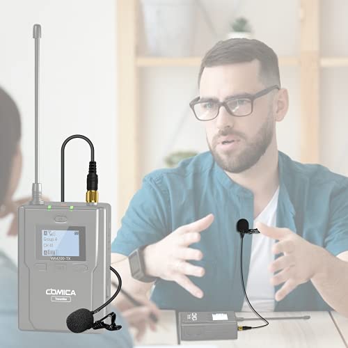 comica Lavalier Microphone, CVM-M-C1 Cardioid Lavalier Lapel Microphone CVM-WM200/CVM-WM300/WM100 Wireless Microphone System, Sennheiser and Other Wireless Lavalier Transmitter