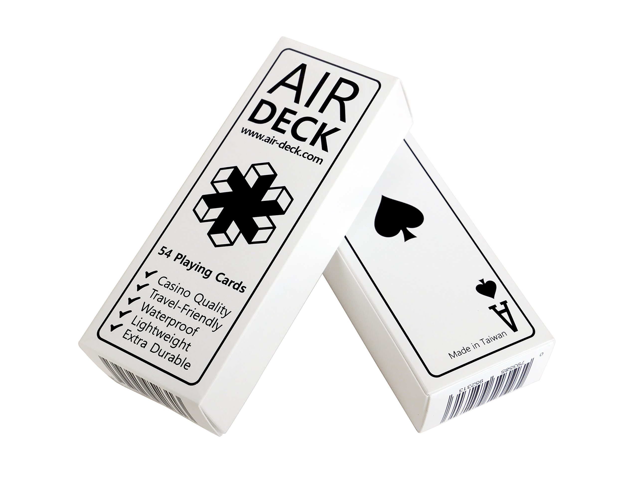 Tip Top Things Air Deck - The Ultimate Travel Playing Cards (White)
