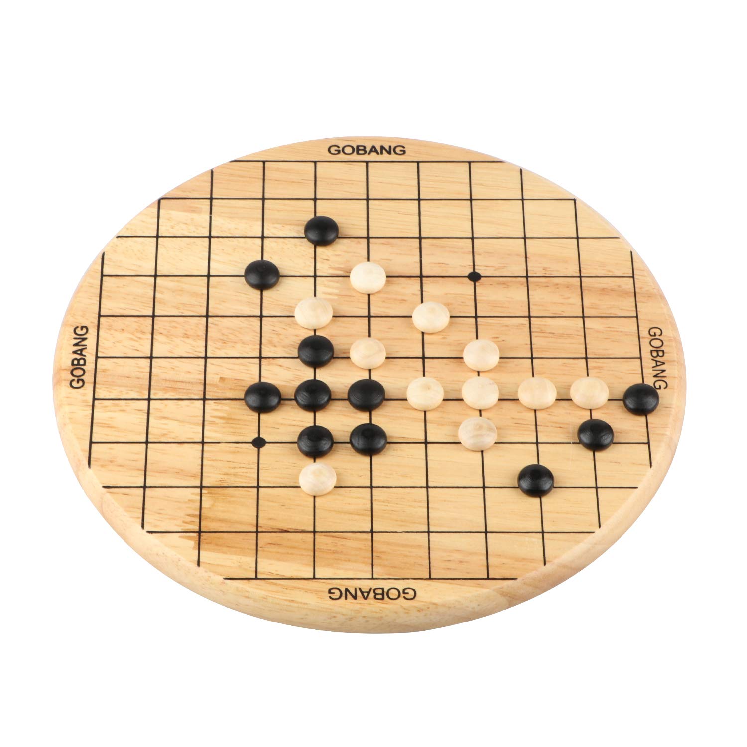 Wondertoys Wooden Chinese Checker Game for Kids 2 in 1 Chinese Checkers & Gobang (Five in a Row) Wooden Board Game Family Board Game Combo Set
