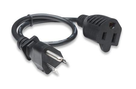 Manhattan, 1 ft. Power Strip Liberator, UL listed, Black