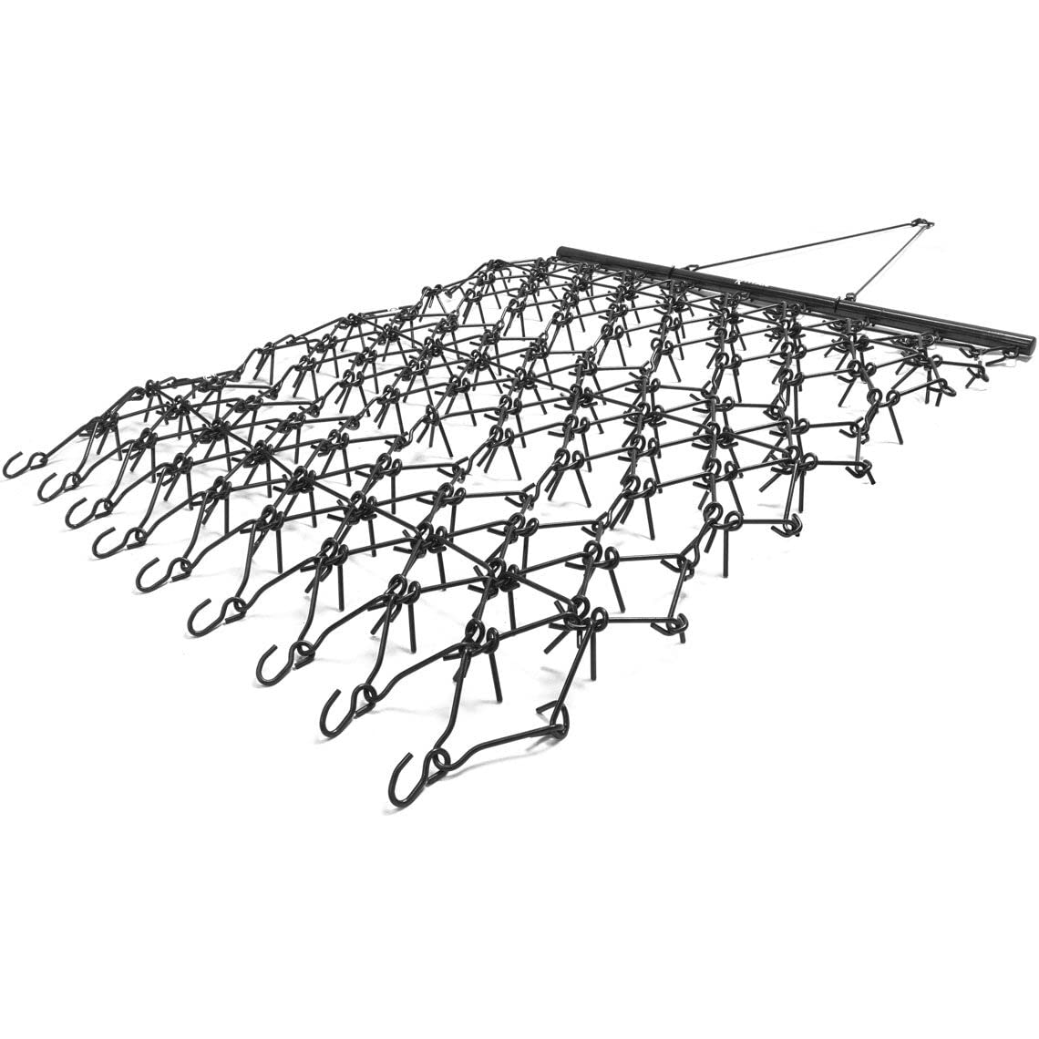 Titan Attachments Heavy Duty Drag Harrow 7 FT x 8 FT Leveling Grading Steel Mesh, 3/8in Tines, Tow Behind Agricultural-Style Drag