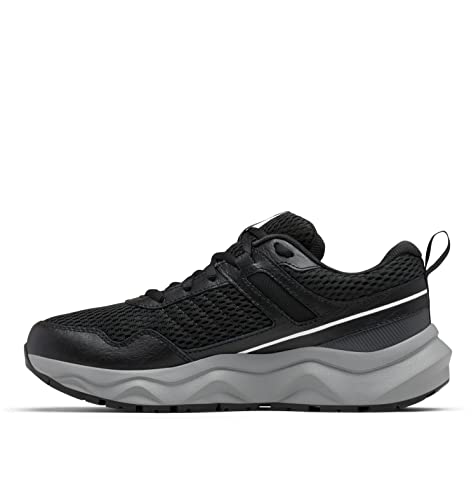 Columbia Women's Plateau Waterproof Hiking Shoe, Black/White, 5.5 Wide