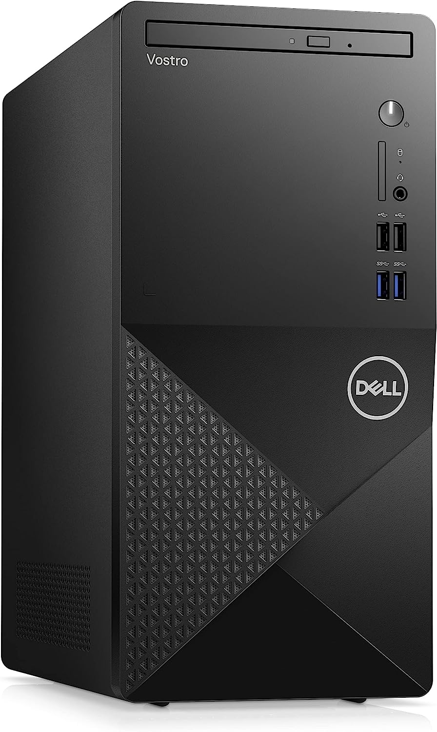 Dell Vostro 3910 Business Desktop Computer,12th Gen Intel 4-Core Processor(Up to 4.3Ghz),16GB DDR4 RAM,256GB NVMe SSD + 1TB HDD,WiFi 6,DVD-RW,Display Port,HDMI,SD Card Reader,Windows 11 Pro Black