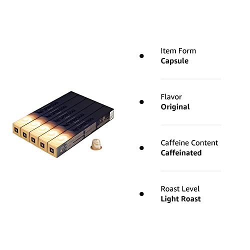 European Version Nespresso OriginalLine Barista Creations for Sweet and Smooth Recipes with Milk: Chiaro, 50 Capsules