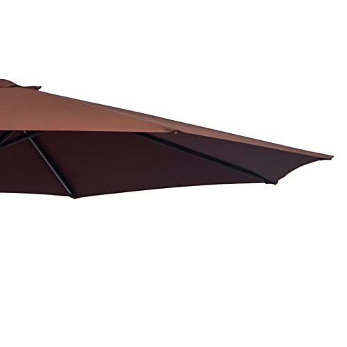 Outsunny 10' Cantilever Hanging Tilt Offset Patio Umbrella with UV & Water Fighting Material and a Sturdy Stand, Brown