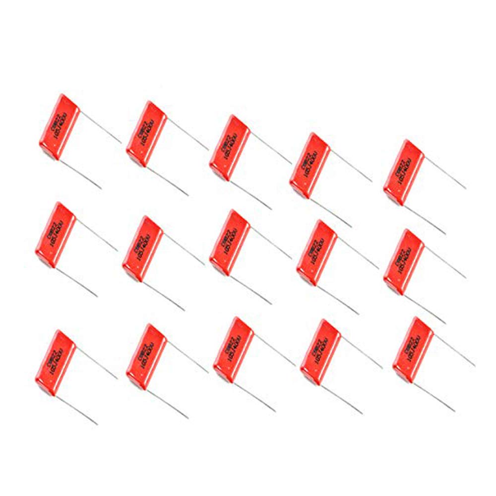 Comimark 15Pcs CBB22 Capacitor 400V 105J 1uF 400V/105J Pitch 20mm 22147MM