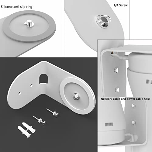 Teccle Angled Window Mount for Wyze Cam V3, 20 Degrees Tilt (Up/Down/Left/Right), Through Window Use Cam v3 ,Helps You Watch Front Yard and Driveway (20° tilt window Mount, white/Pack of 4)