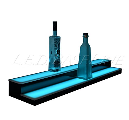 Low Profile LED Display Shelf 2 Tier (Matte Black, 24)