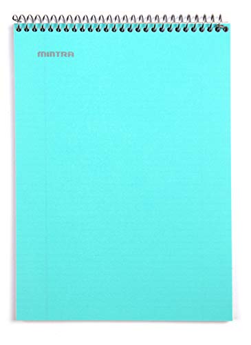 Mintra Office TOP BOUND Durable Spiral Notebooks (Teal, Purple, White, College Ruled 3pk)