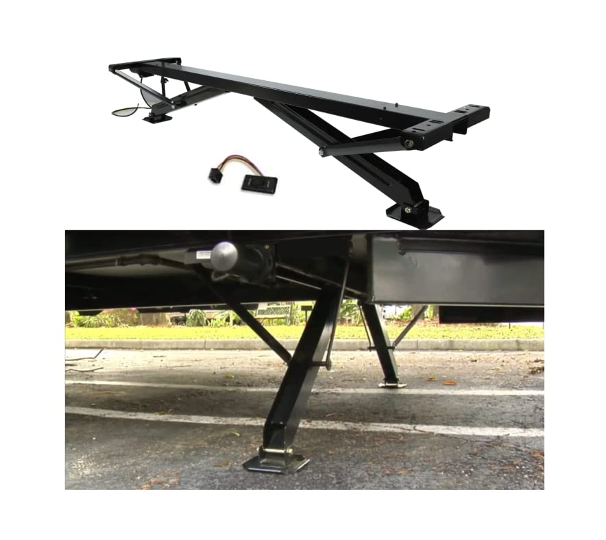MFZDQL Rear Trailer Power Stabilizer Jack Stand Kit with Black Exterior Switch Replaces 298707