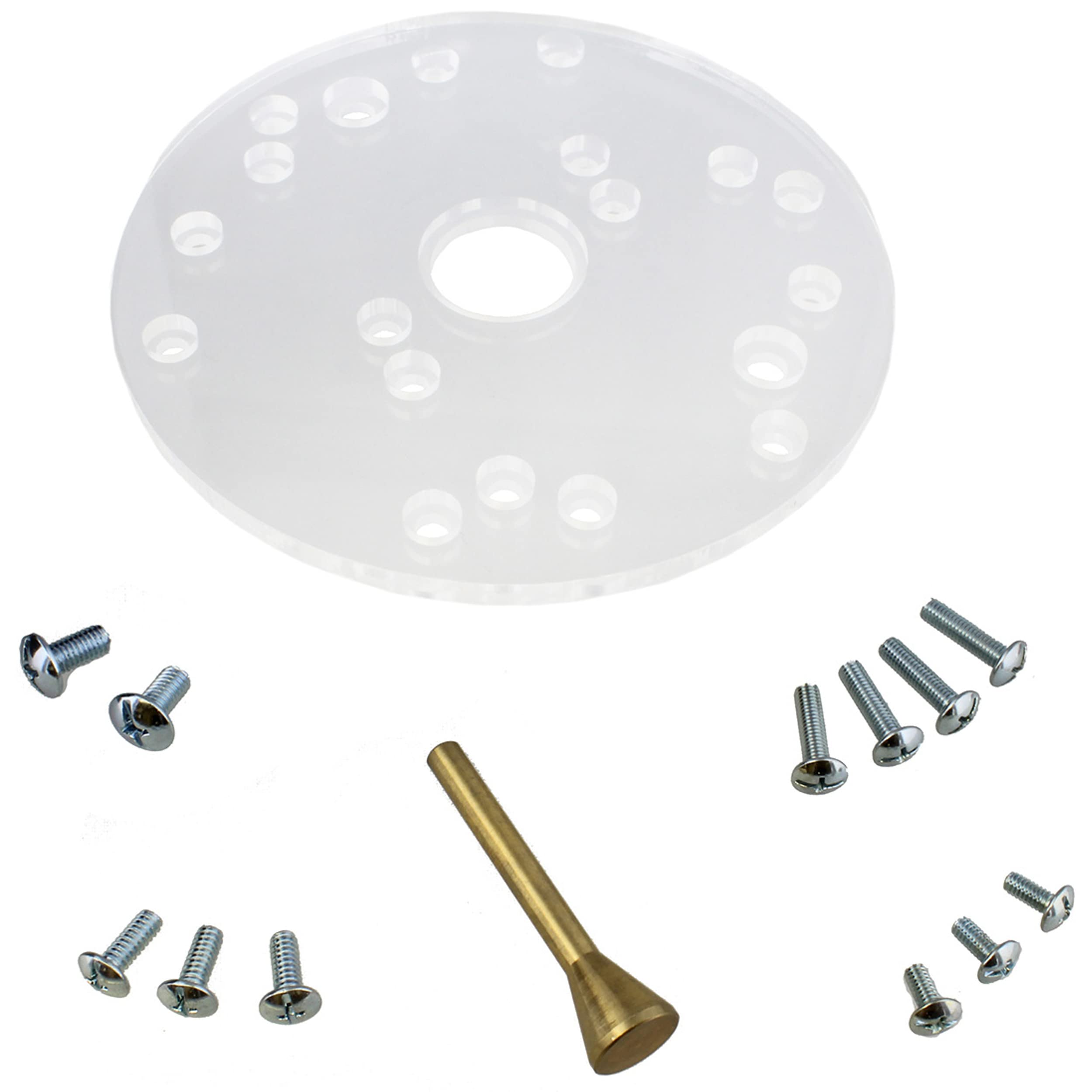 DCT Universal 6.5in Acrylic Router Table Base Plate Mount for Ryobi, Bosch, Makita, Hitachi, Dewalt