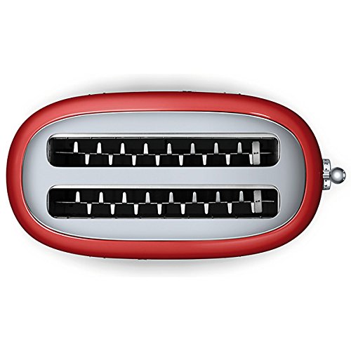 SMEG TSF02RDUS 50's Retro Style 4 Slice Toaster, Red