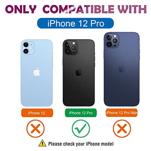 MGQILING Compatible with iPhone 12 Pro Magnetic Glitter Case, Luxury Plating Cute Bling Clear Phone Case, Compatible with MagSafe for Women Girls with Camera Protector Back Cover - Gold