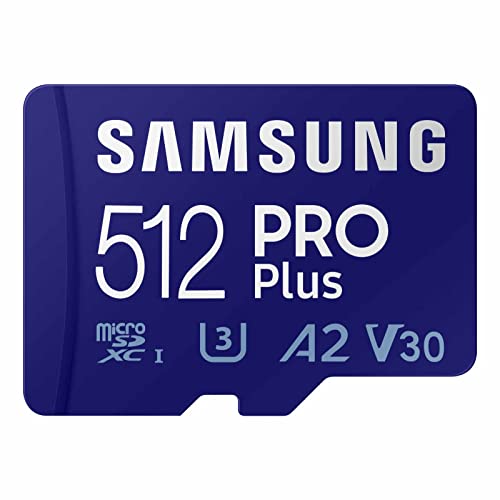 SAMSUNG PRO Plus microSD Memory Card + Adapter, 256GB MicroSDXC, Up to 180 MB/s, Full HD & 4K UHD, UHS-I, C10, U3, V30, A2 for Android Phones, Tablets, GoPRO, DJI Drone, MB-MD256SA/AM, 2023
