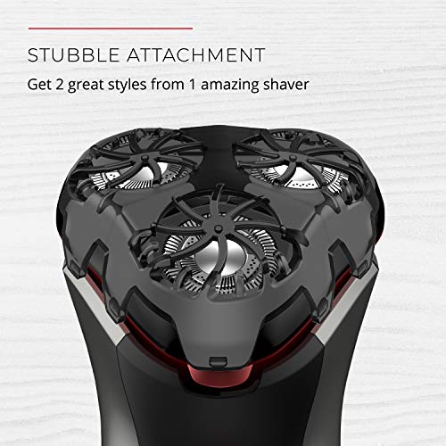 Remington, R4000 Series Electric Rotary Shaver Fully Washable BlackRed PR13401, Black, 1 Count