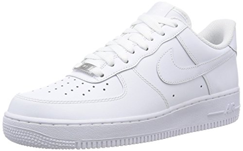 Nike Men’s Air Force 1 Low Sneaker (12, White)