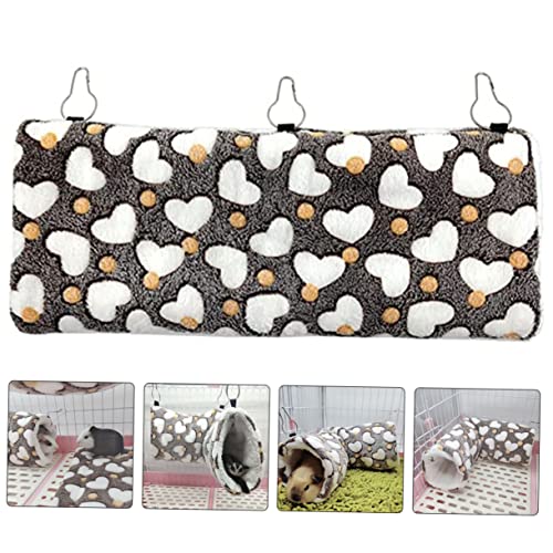 Mipcase Sleeping Accessories Grey Hideaway Chinchilla Squirrel Winter Bed Sugar Ferret Snuggle Hamster Warm Small Tunnel Cage Pet Animals African Hammock Cockatoos with Guinea Pig Nest