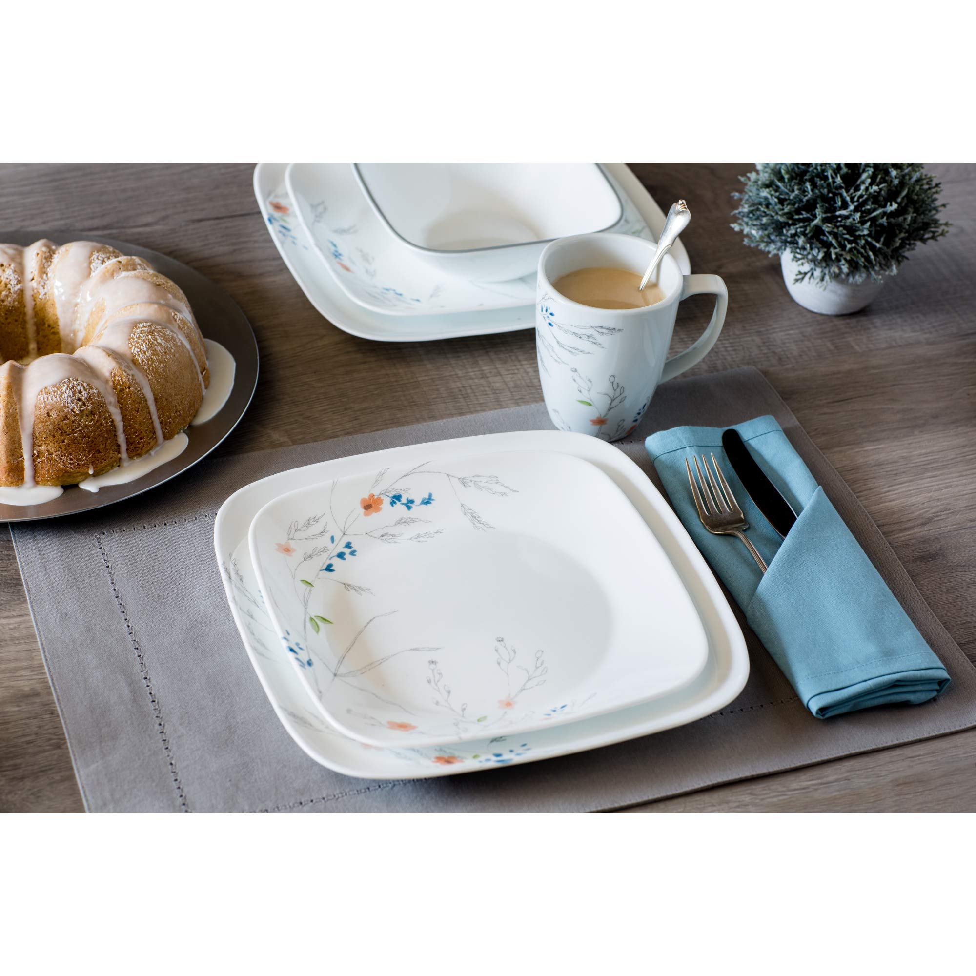 Corelle Boutique Adlyn 16-Piece Dinnerware Set, Service for 4