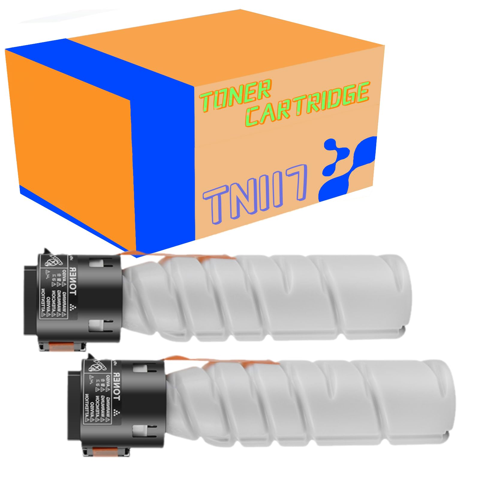 CLOGGS TN117 Toner Cartridge for Konica Minolta, Compatible Bizhub 164 184 185 185e 7718 7818 7818e 7721 Printer Black*2