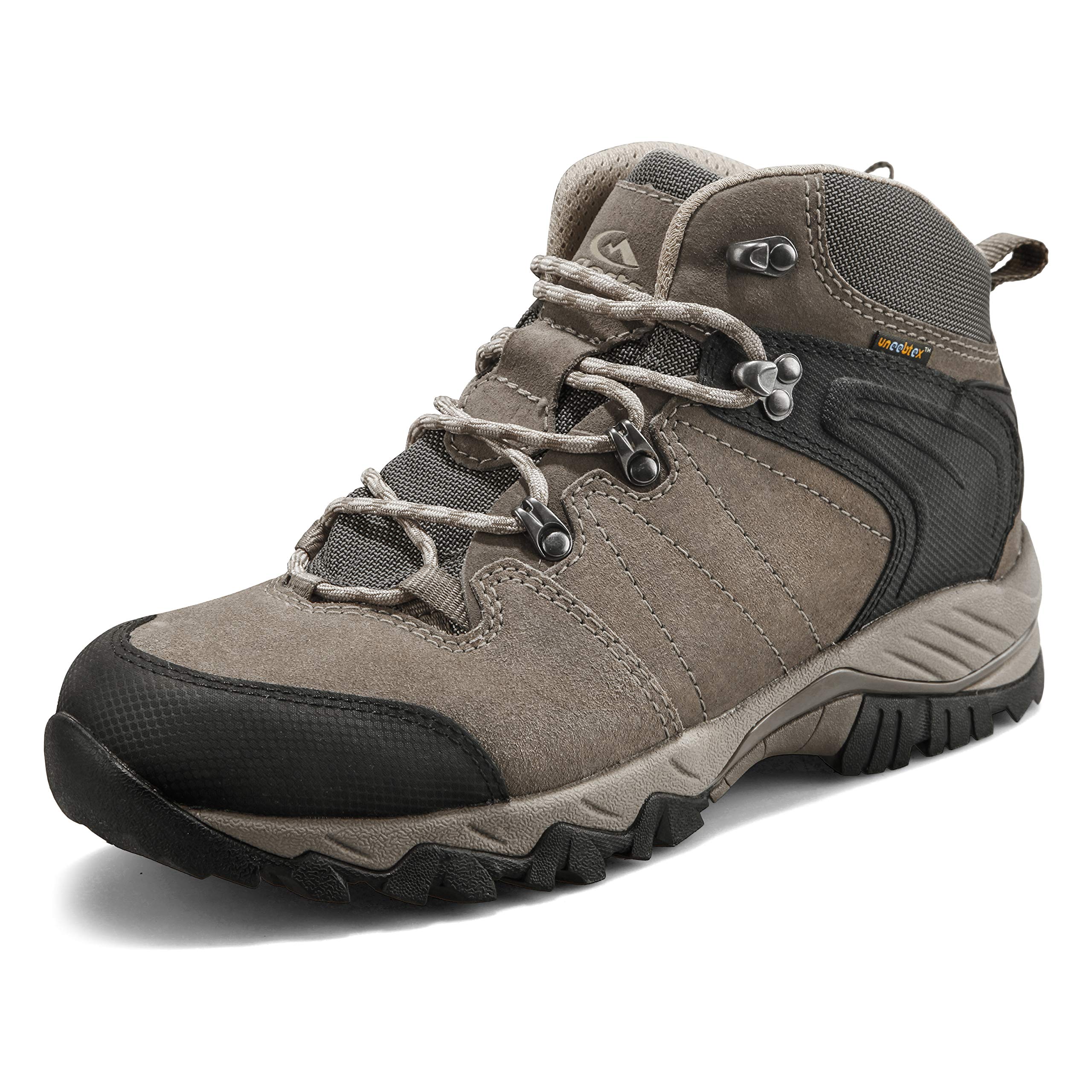 Clorts Men's Hiking Boot Waterproof Lightweight Backpacking Trekking Trail Shoes Brown HKM-822G US7.5