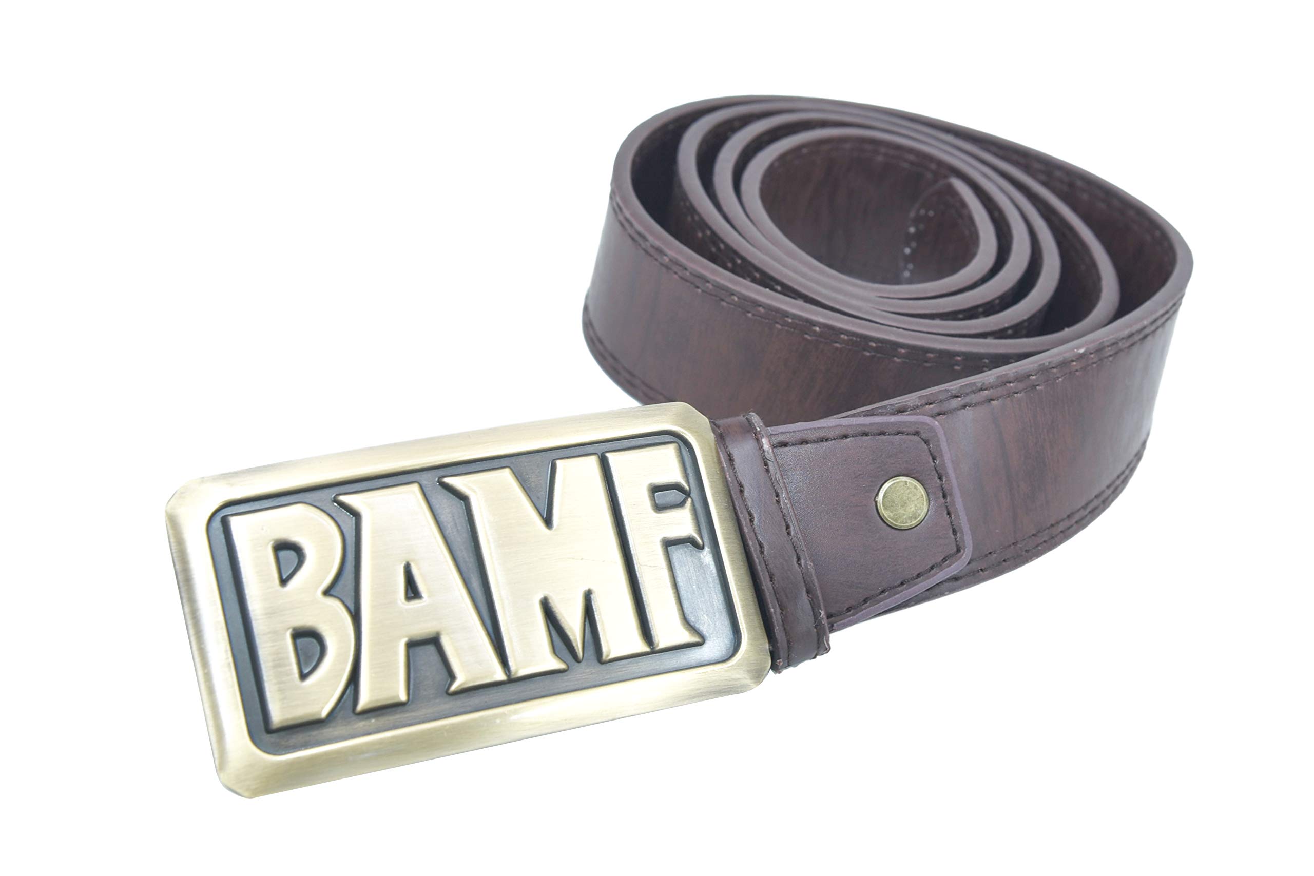 DAZCOS Adjustable Brown Cosplay Belt with Bronze (Brown Style1)