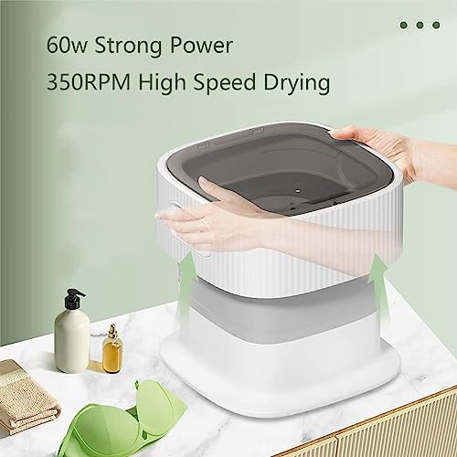 DIGBYS Mini Portable Washer, Portable Folding Washing Machine 9L with Spin Dry,Automatic Water in and Out, Washer Machine for Apartment for Small Rooms,Camping,RV Travel
