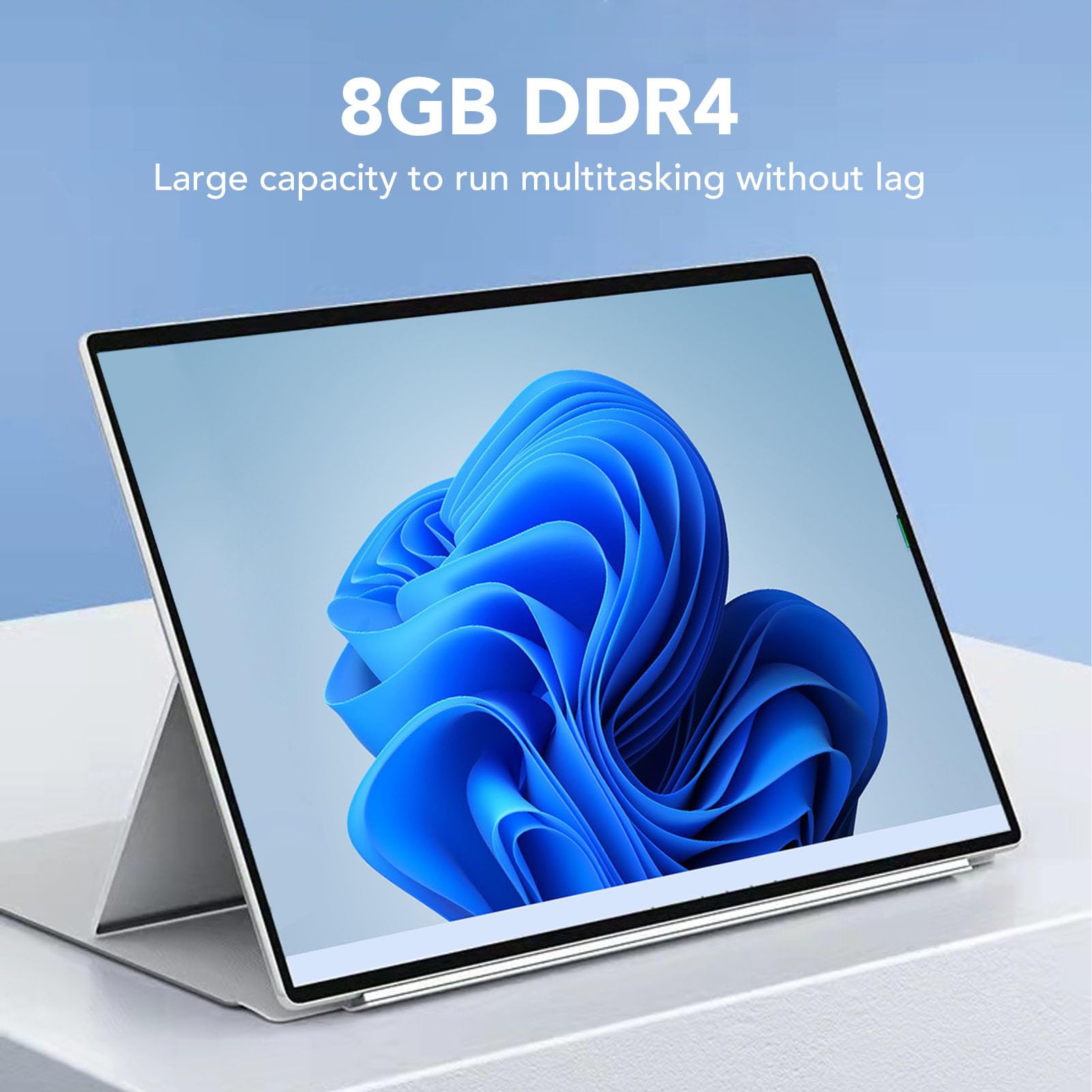 DAUERHAFT Portable Laptop Tablet 12.3 Inch 2 in 1 Laptop 3K Touch Screen Dual Speakers 3500mAh Ultra Slim for Work (US Plug 8GB+512GB)