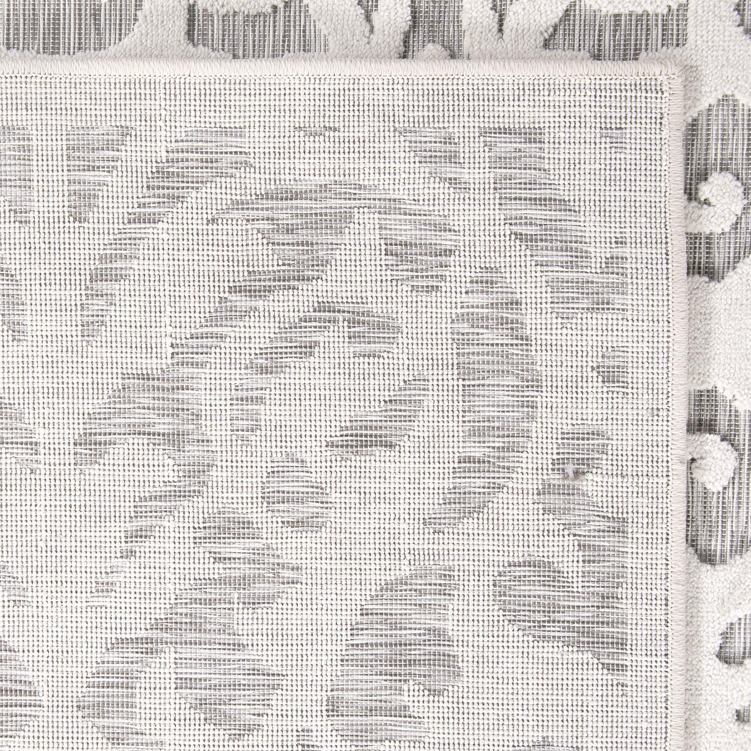 My Texas House by Orian Lady Bird Area Rug, 2'3" x 12', Natural/Grey