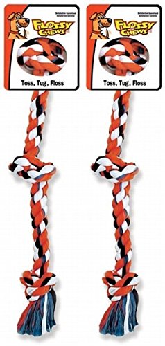 Mammoth Pet 2 Pack of Flossy Chews Knot Rope Tug Dog Toy, Medium 20-Inch