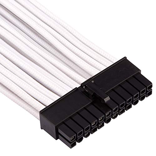 CORSAIR Premium Individually Sleeved PSU Cables Starter Kit – White, 2 Yr Warranty, for Corsair PSUs