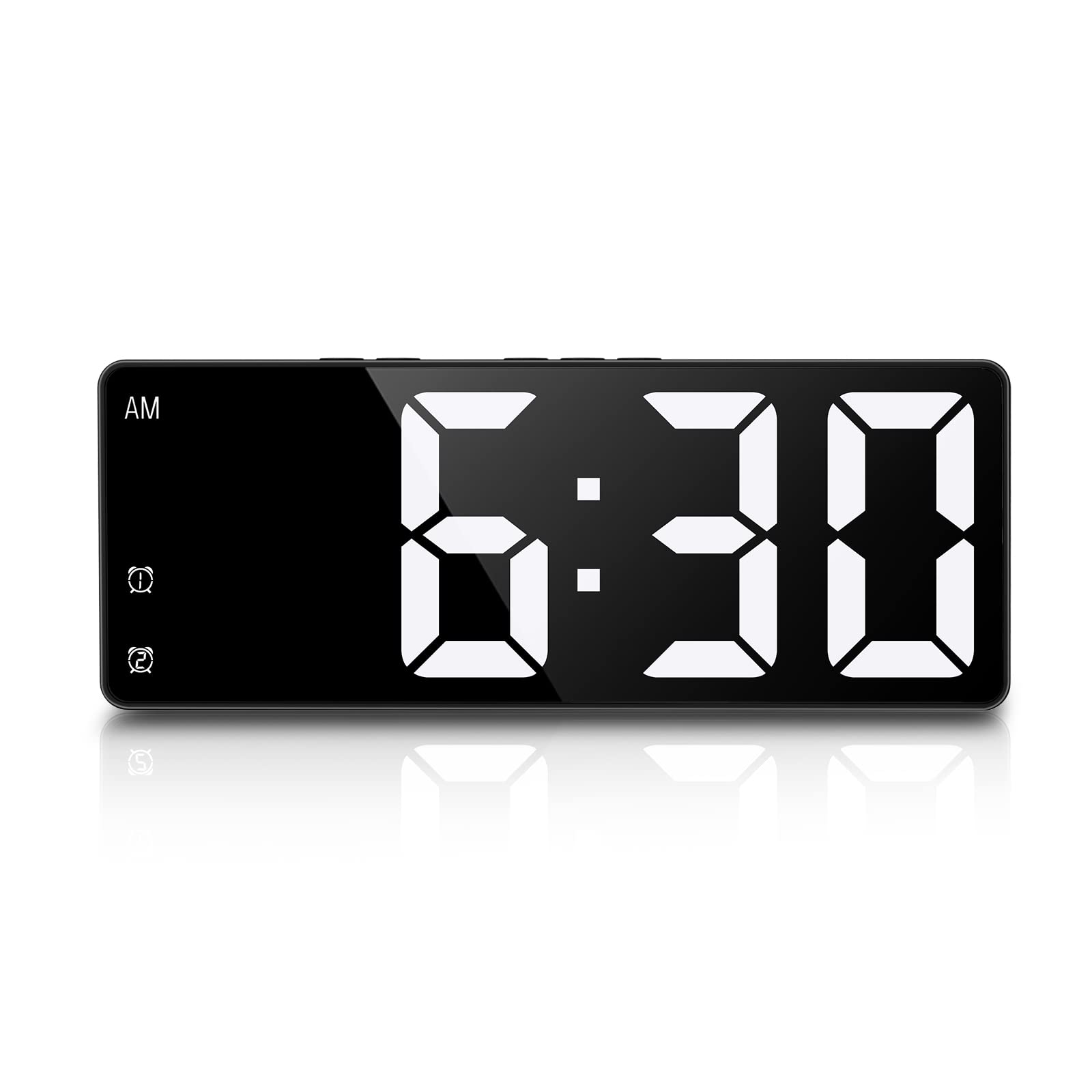 Digital Alarm Clock, Dual Alarm Clocks for Bedroom, 6.5ββ LED Alarm Clock for Kids, Elderly, Home, Office
