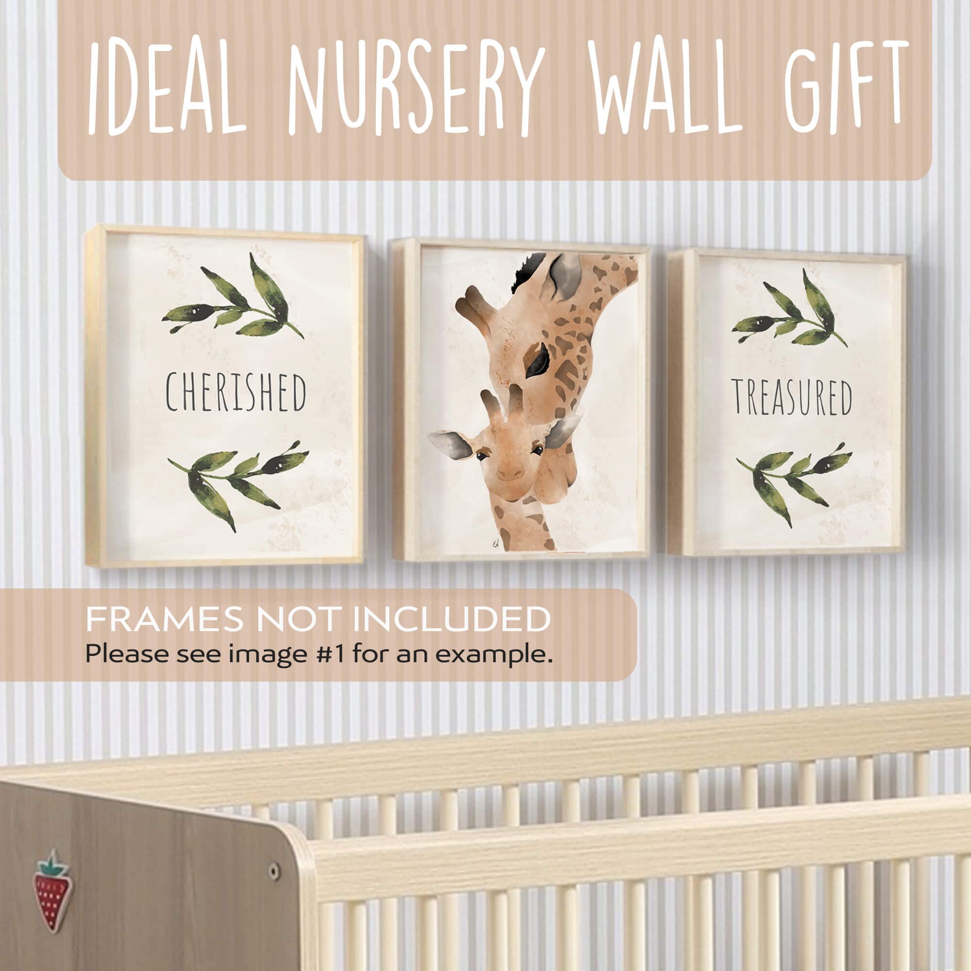 Safari Nursery Decor | Jungle Nursery Decor | Giraffe Wall Art Nursery Print | Set of 3 | Unframed 11 x 14 | Nursery Wall Art | Nursery Wall Decor | Baby Nursery Decor | Jungle Theme Nursery Decor