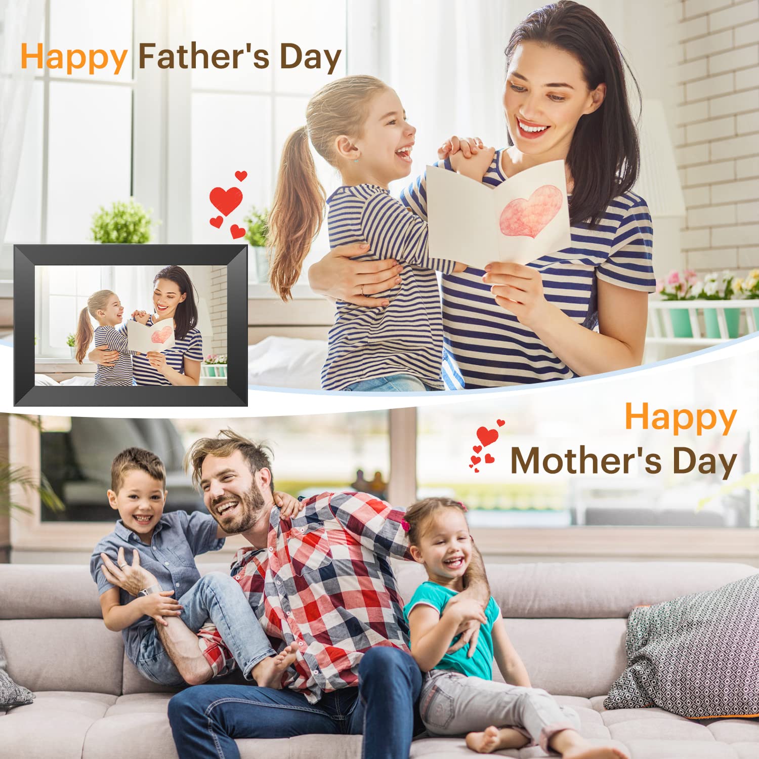Kodak 10.1 Inch Smart WiFi Digital Picture Frame 1280x800 Touch Screen,Auto-Rotate, Built in 16GB Memory, Share Moments Instantly via Kodak App from Anywhere (10.1 inch Black)