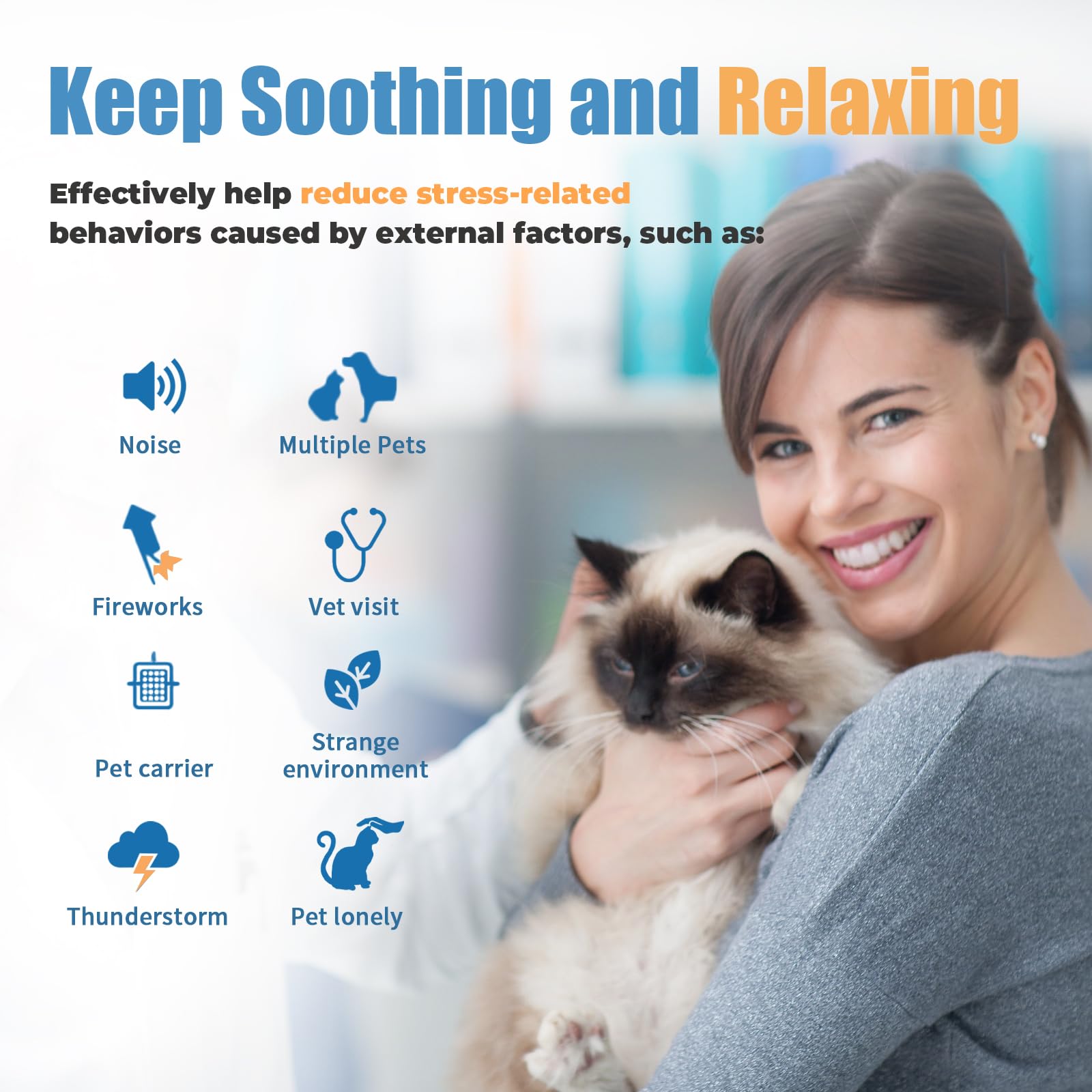 Nupec Calming Collar for Cats,Cat Pheromone Collar4-Pack,15-Inch Length-Adjustable, Cat Calming Collar Can Quickly Help Cats Overcome Anxiety,Stress Relief Time Lasts 30 Days Effective