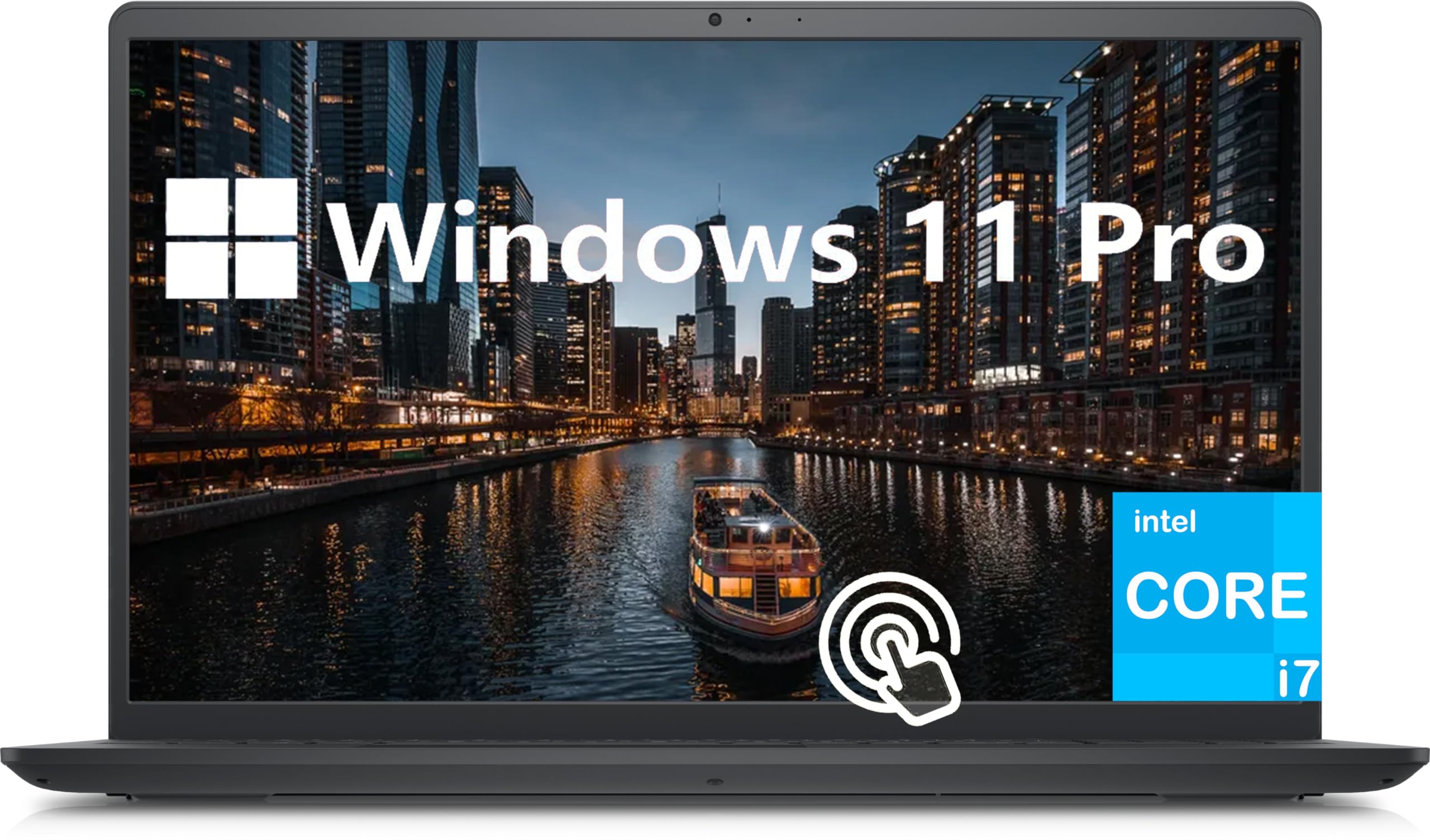 Dell Inspiron 3520 15.6 Inch FHD Touchscreen Business Laptop, Intel Core i7-1255U, 64GB RAM, 2TB SSD, Windows 11 Pro, WIFI, USB - C, HDMI, Black