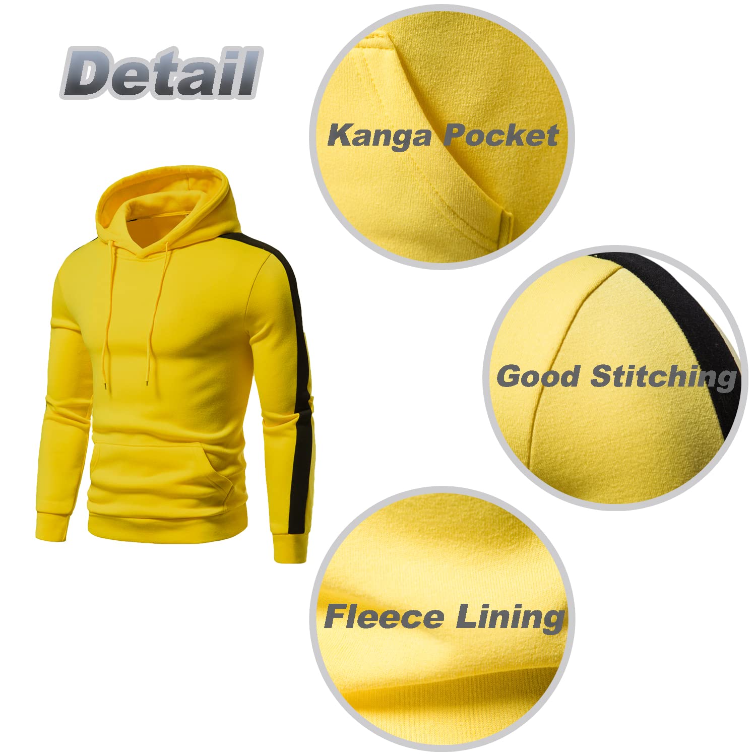 DEAREBA Men's Casual Sweatsuits Sets, Jogging Suits Sets, Track Suits Men Set, Sports Pullover Hoodie Set