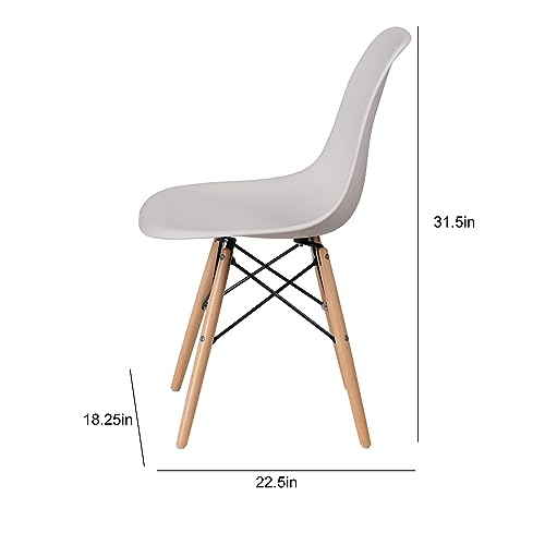 Modern Style Dining Chair, Home Kitchen Shell Lounge Plastic Chair, Mid Century Modern DSW Ergonomic Dining Chair for Living Room, Bedroom