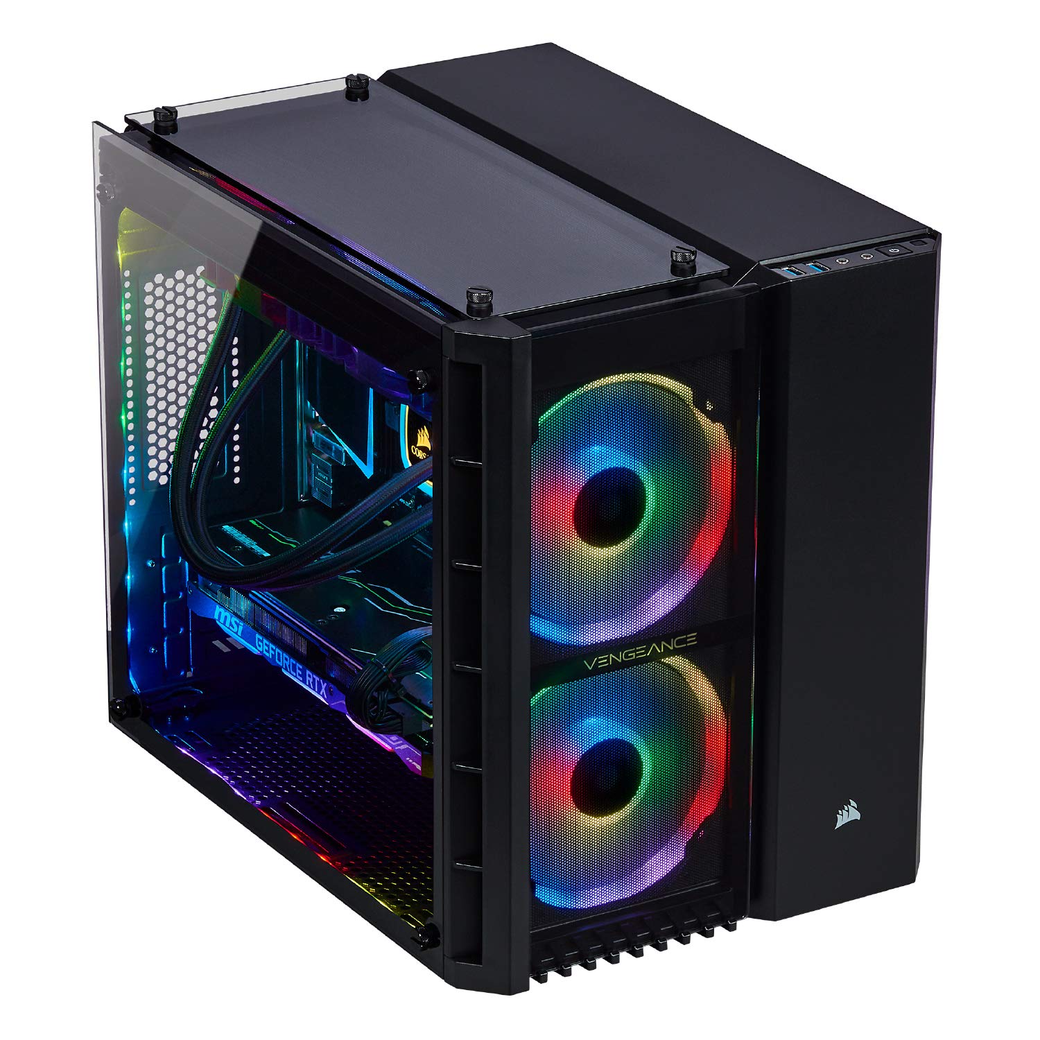 Corsair Vengeance 5185 Gaming PC, i7-9700K, RTX 2080, 480GB M.2, 2TB HDD, 16GB DDR4-2666, Win 10