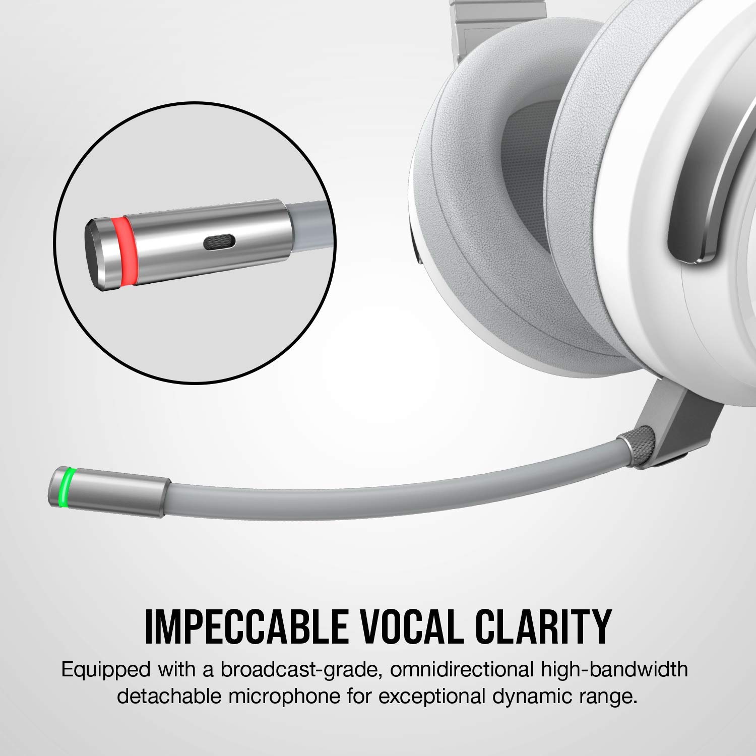 CORSAIR Virtuoso RGB Wireless High-Fidelity Gaming Headset, White, CA-9011186-NA (Renewed)