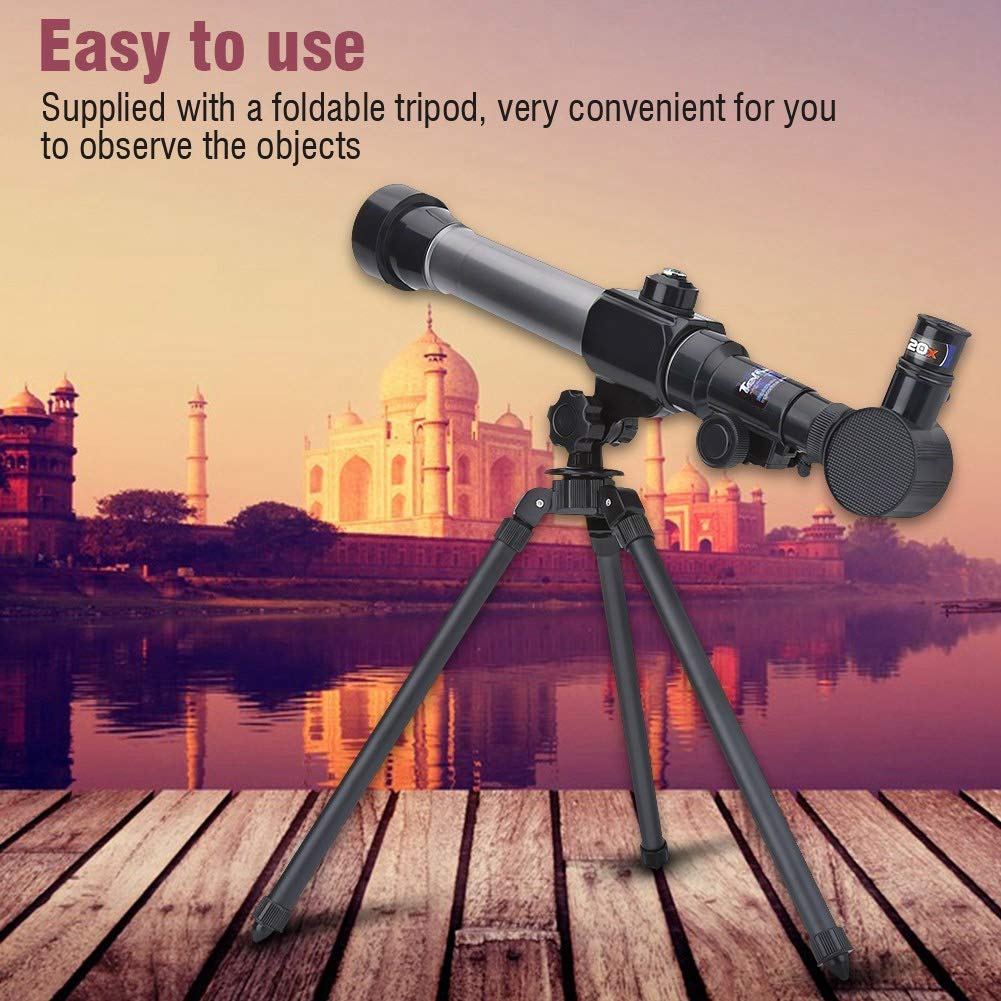 Demeras Telescope Astronomical Refractor Telescope Kids Astronomical Telescope with Adjustable Tripod and Finder Scope