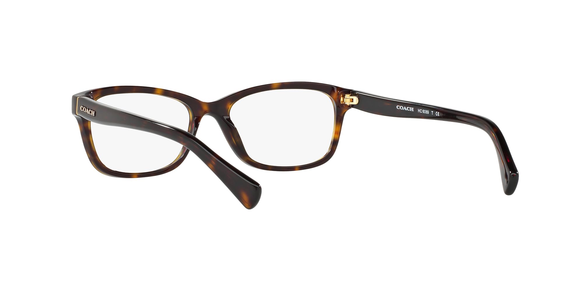 Coach HC6089 Prescription Eyewear Frames, Dark Tortoise/Demo Lens, 51 mm