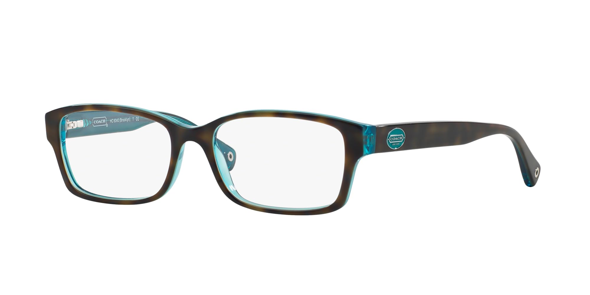 Coach HC6040 Brooklyn Prescription Eyewear Frames, Dark Tortoise/Demo Lens, 50 mm