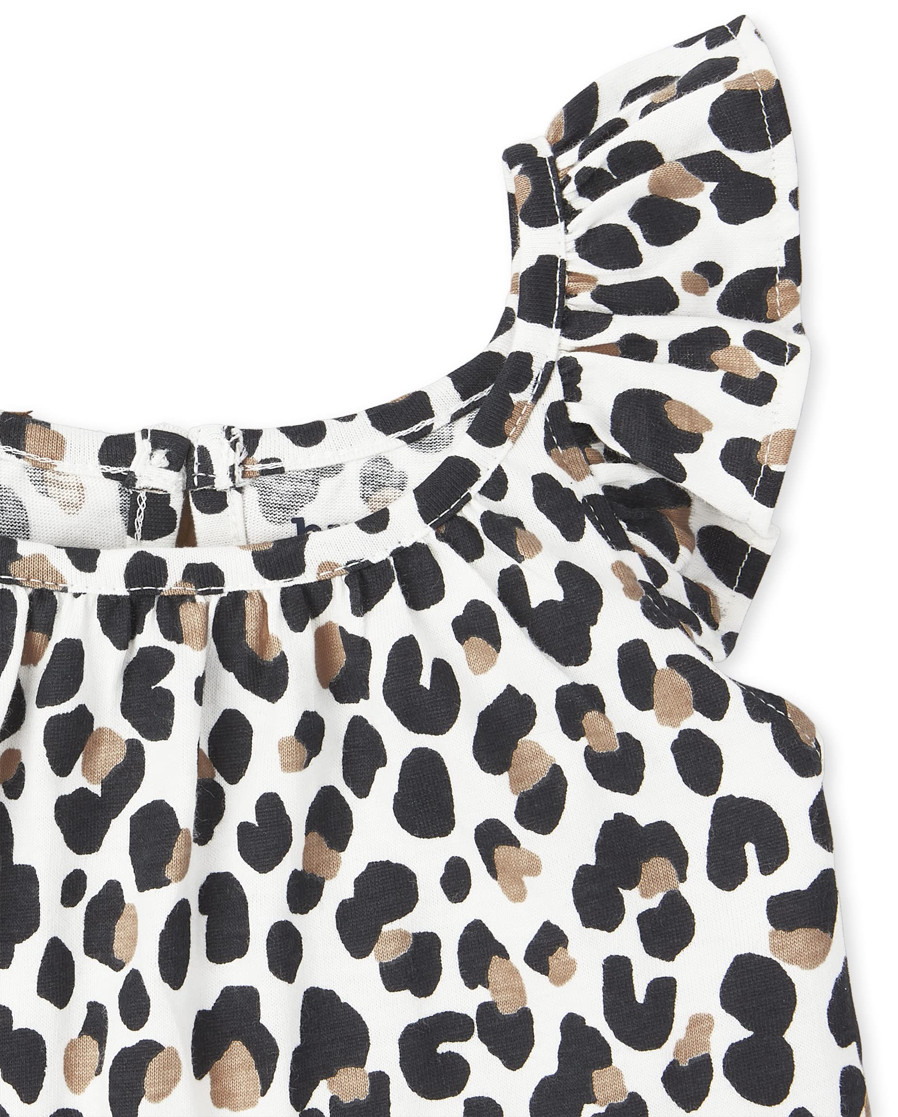The Children's Place Baby Girls Sleeveless Playwear Sets 4-Pack, Leopard Black, 12-18 Months