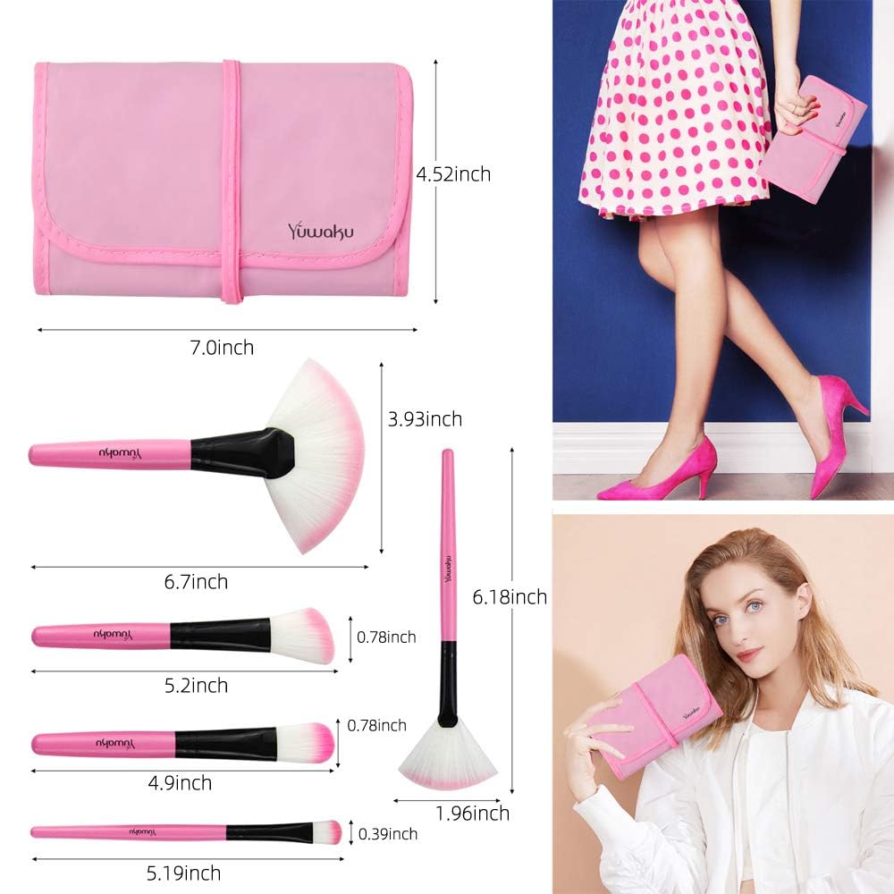 Cosmetic Make up Brushes, Daxstar 32pcs Makeup Brush Set-Professional Makeup Brushes Set Foundation Blending Brush Set Kit,Pink