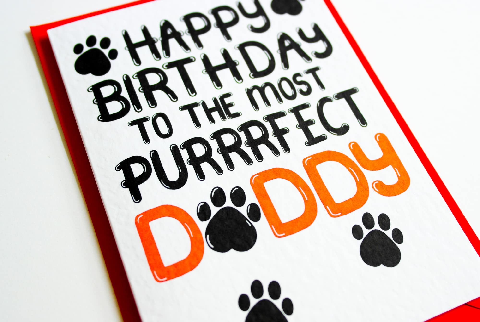 Happy Birthday Card From The Cat, To The Most Purrrfect Daddy For Cat Lover Dad