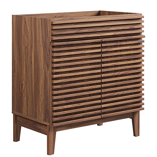 Modway Render 30" Bathroom Vanity in Walnut - Sink Basin Not Included