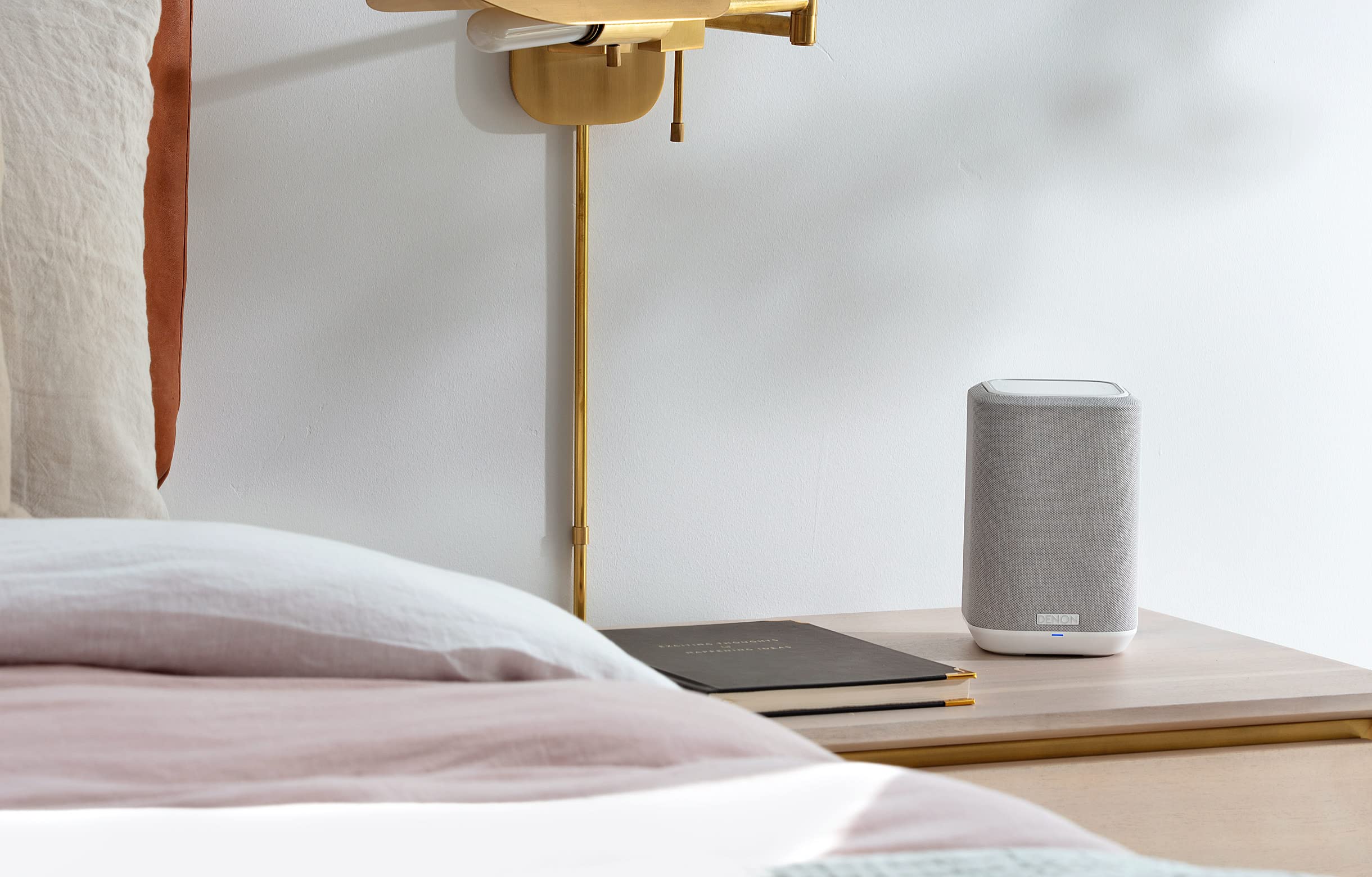 Denon Home 150 Wireless Smart Speaker – Compact Design, Wi-Fi & Bluetooth, HEOS Built-in, Alexa Built-in, Siri & AirPlay 2, Spotify Connect, Multi-Room Support, White